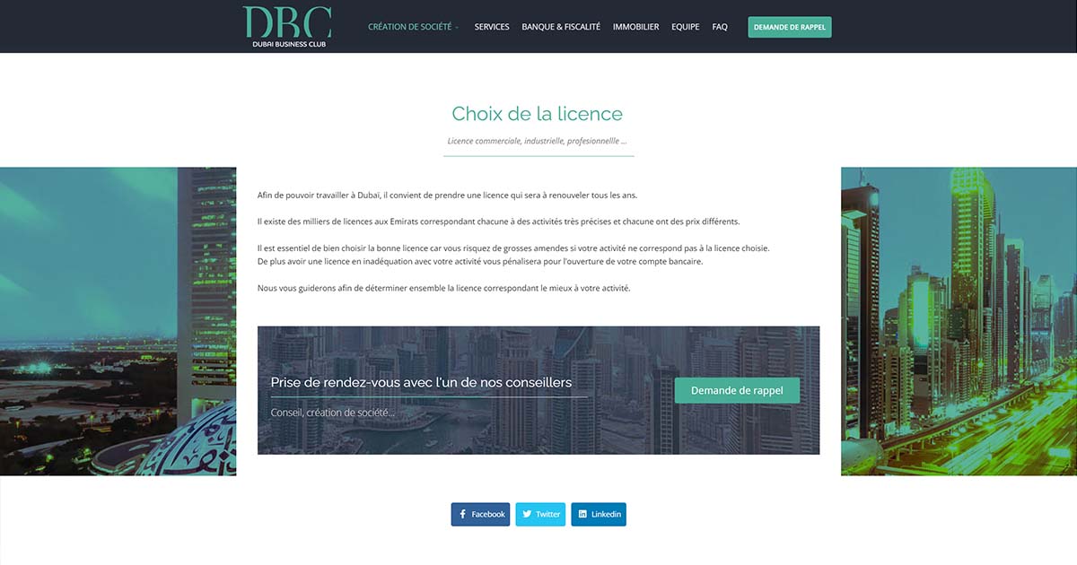 Les types de licences pour une société à Dubaï